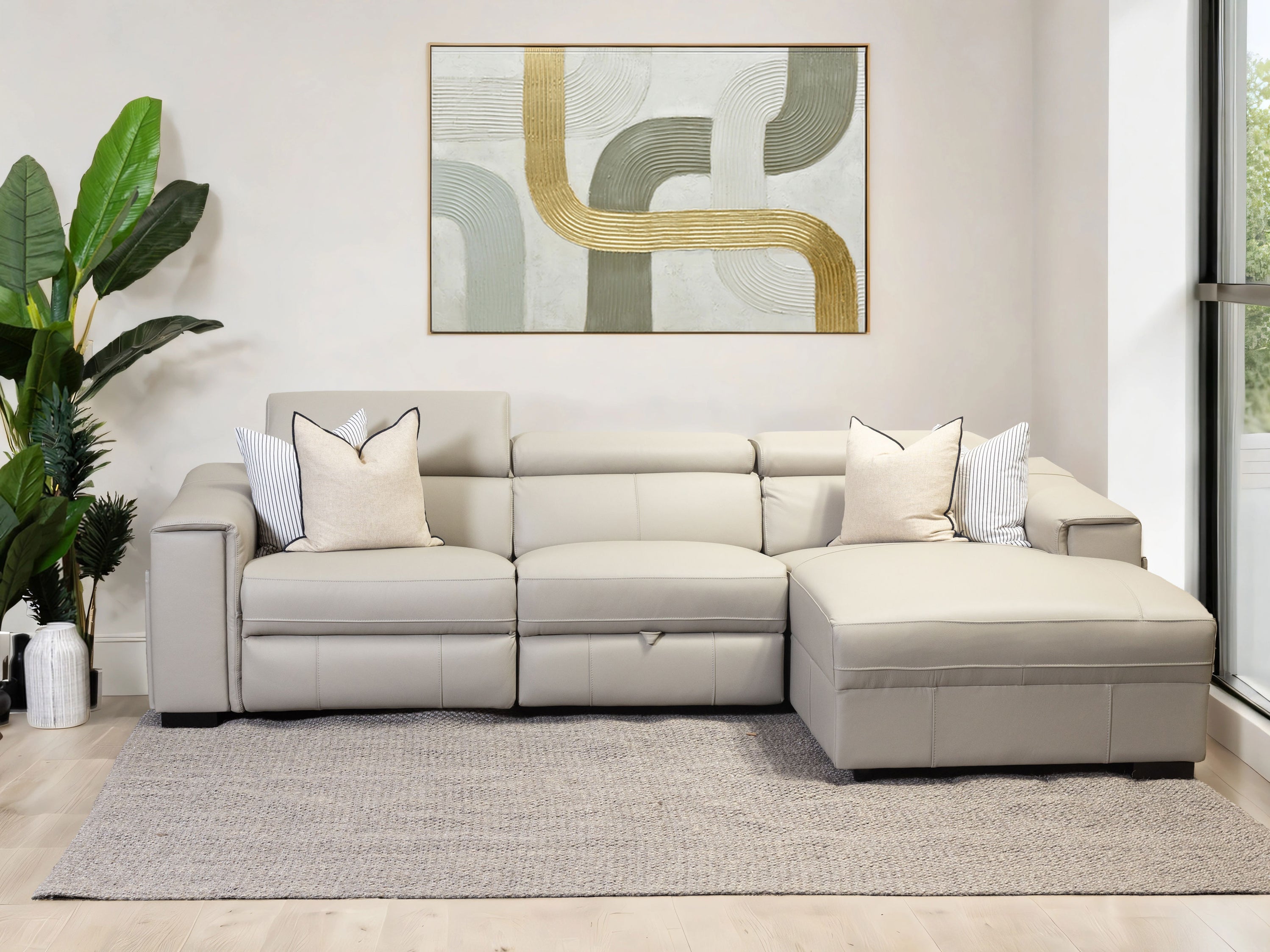 Blake Leather Electric Lounge — Furniture Bazaar