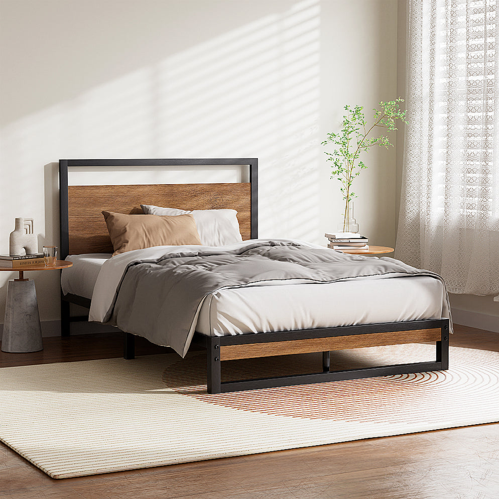 Bed Frame Metal Bed Frame DANE - King Single — Furniture Bazaar
