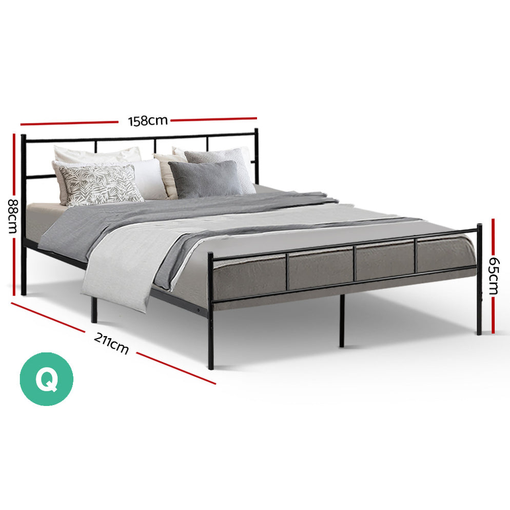 Bed Frame Queen Metal Bed Frame SOL — Furniture Bazaar