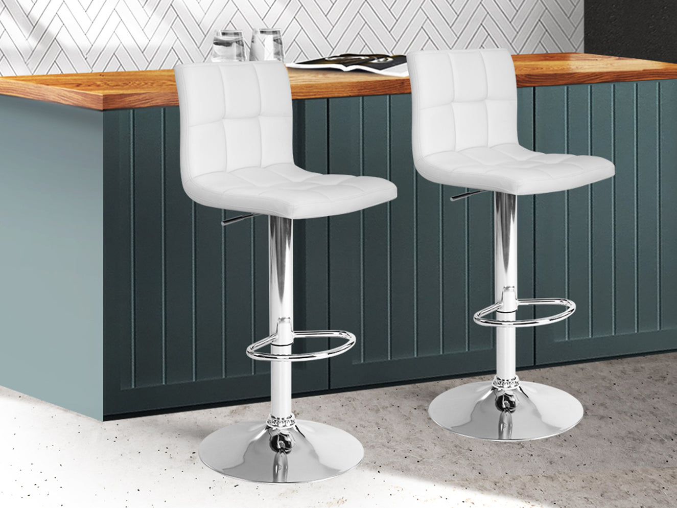 Gerano Barstools (Set of 2) — Furniture Bazaar