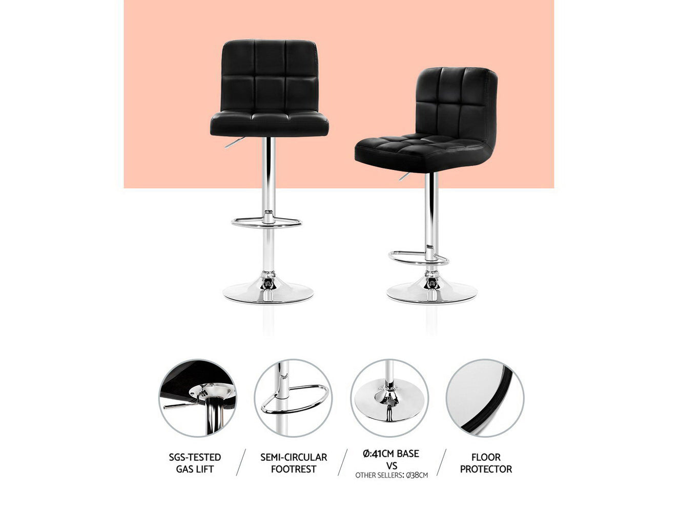 Gerano Barstools (Set of 2) — Furniture Bazaar